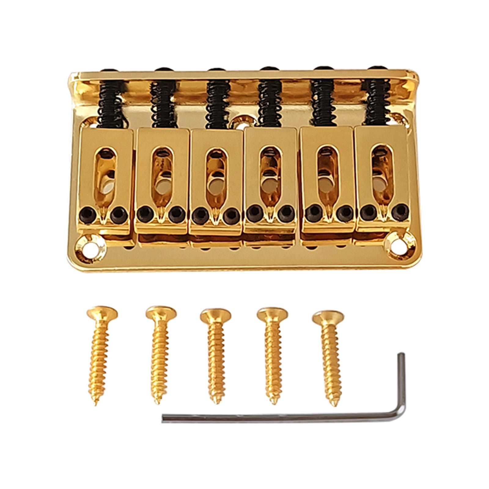 BIBABLYKE Guitar Bridge, Zinc Alloy 6-String Fixed Hardtail Guitar ...