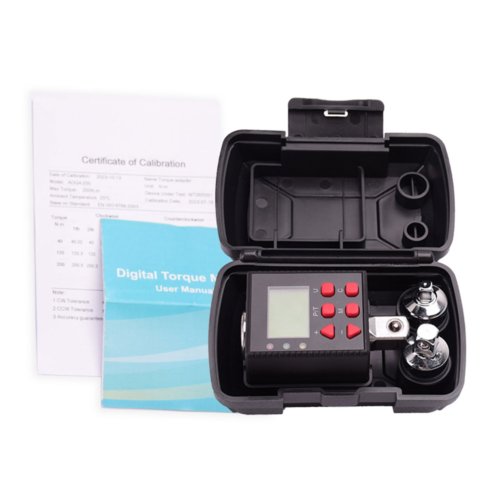 BIBABLYKE High Accuracy Digital Torque Meter Digital Torque Adapter ...