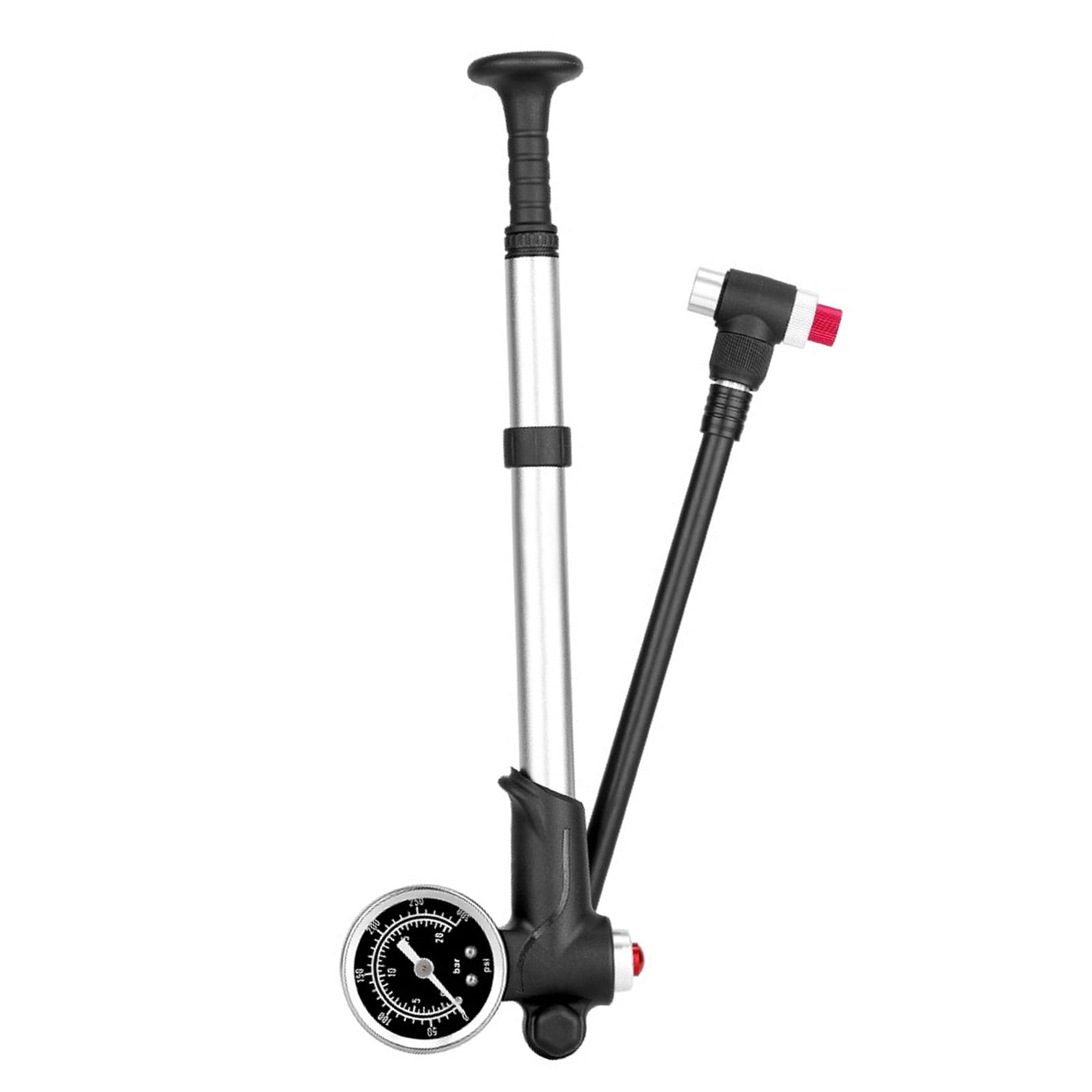 BIBABLYKE High Pressure Shock Pumps for Road Mountain Bike 300PSI Air Pumps with Gauge for Front ...