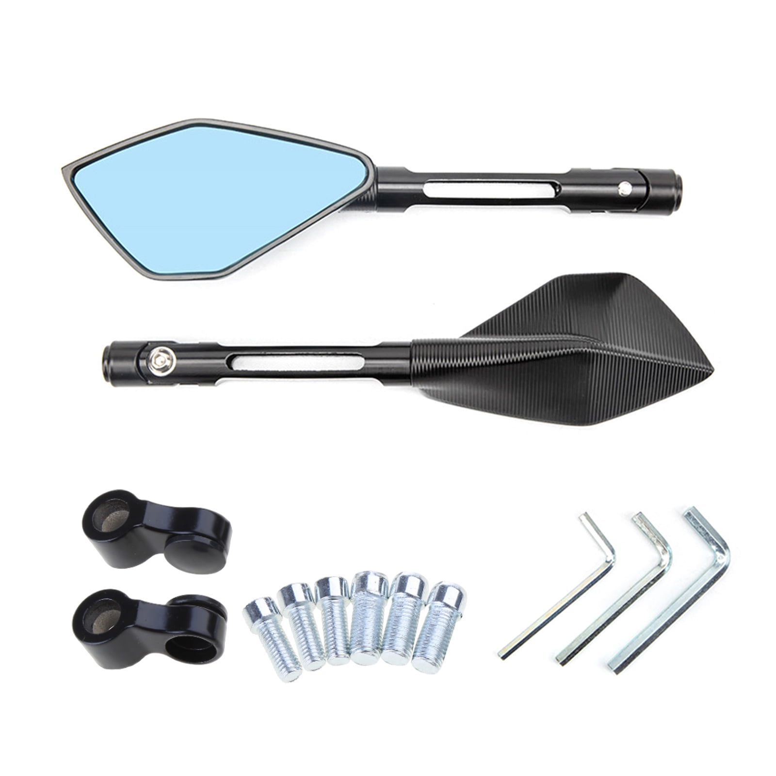 BIBABLYKE Motorcycle Handlebar Accessory: Rear View Side Mirrors ...