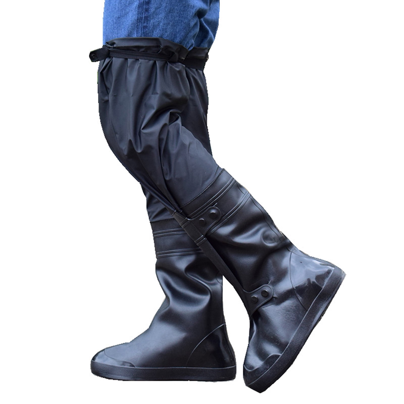 BIBABLYKE Motorcycle Rain Boots Waterproof Shoe Cover Anticorrosion ...