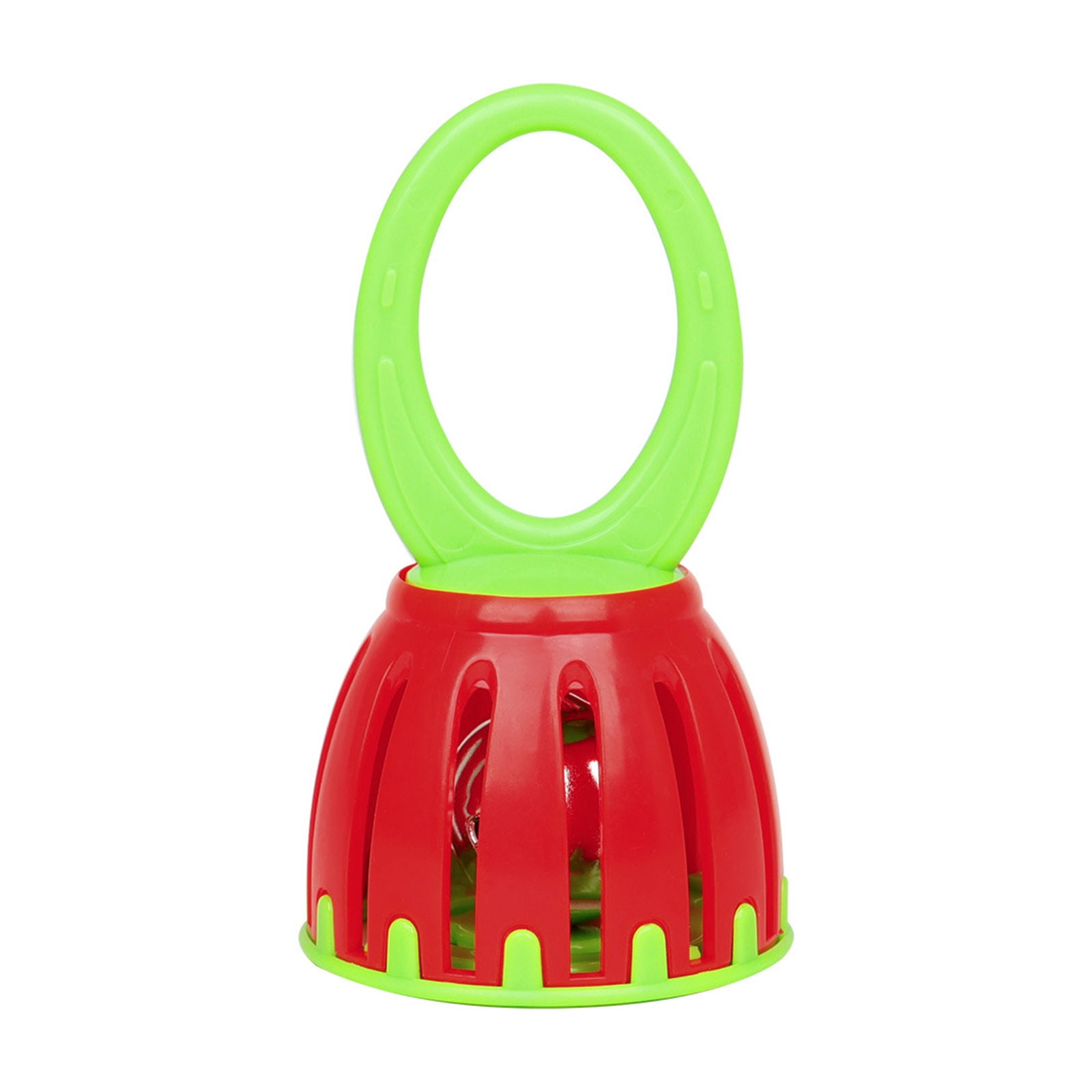 BIBABLYKE Oval Handle Baby Cage Bells Shaker Toy Safe Early Training ...