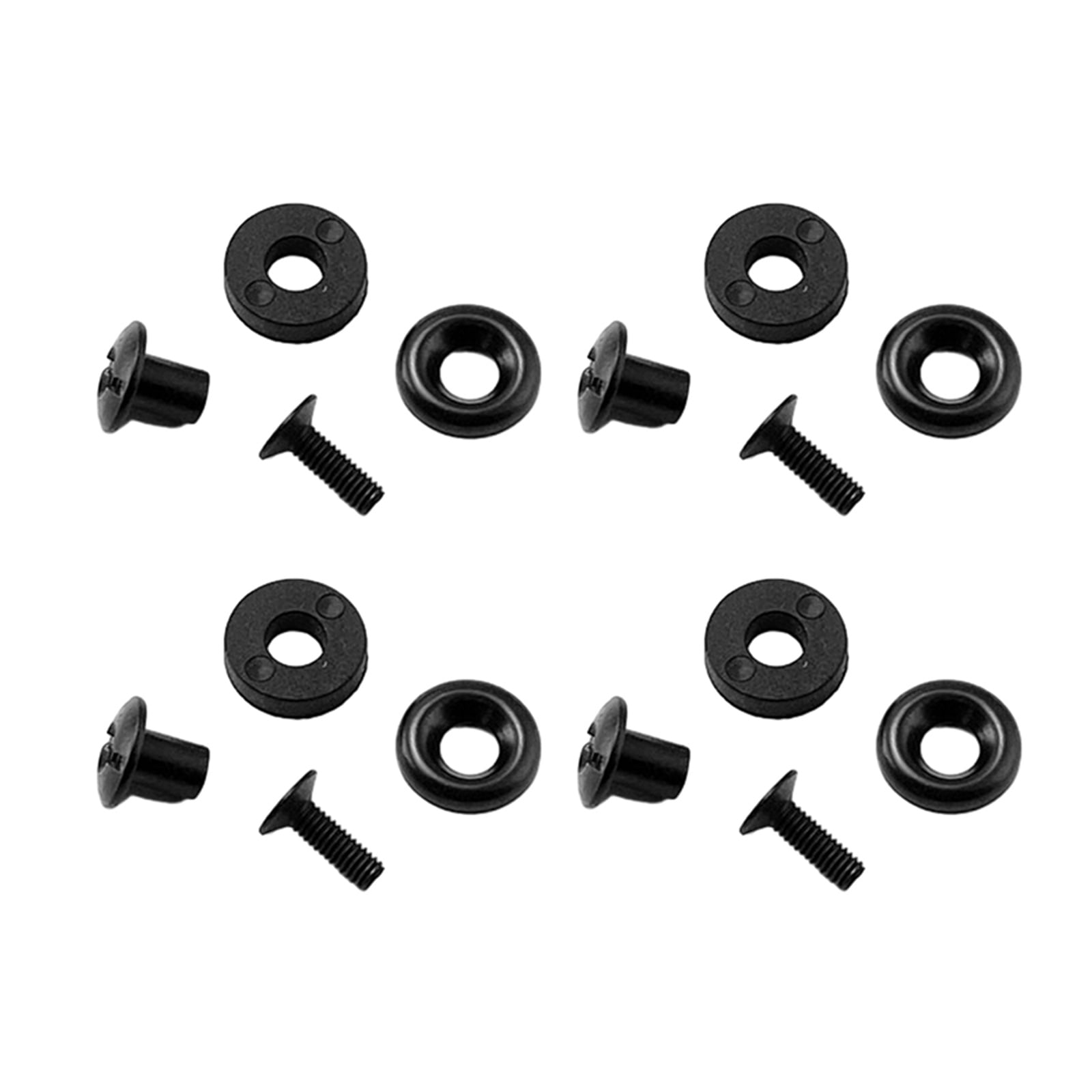 BIBABLYKE Pack of 4 Sets Black Tactic Screws DIY Slotted Posts Head ...