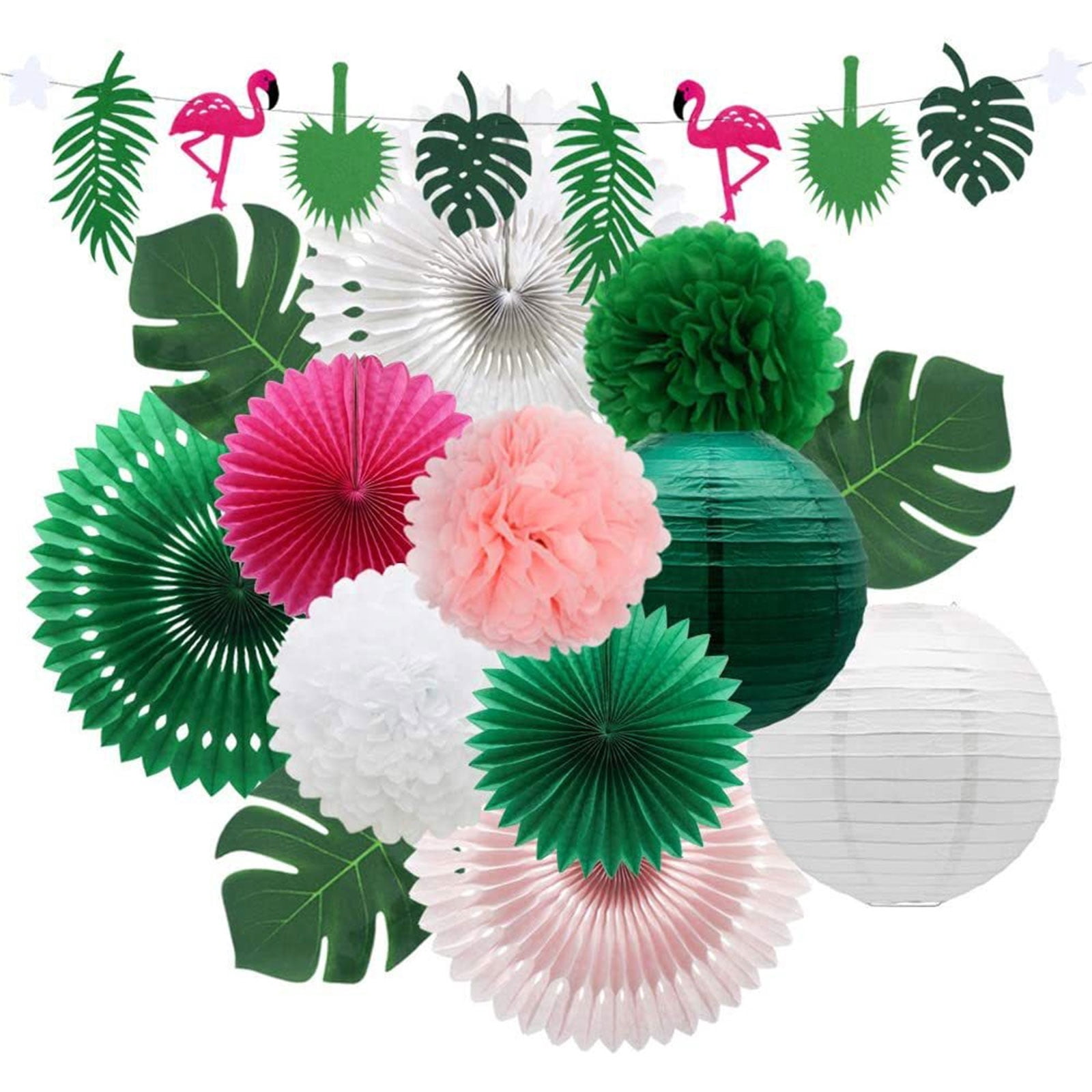 BIBABLYKE Party Decorations Set of 14 Pieces for Garden Birthday and ...