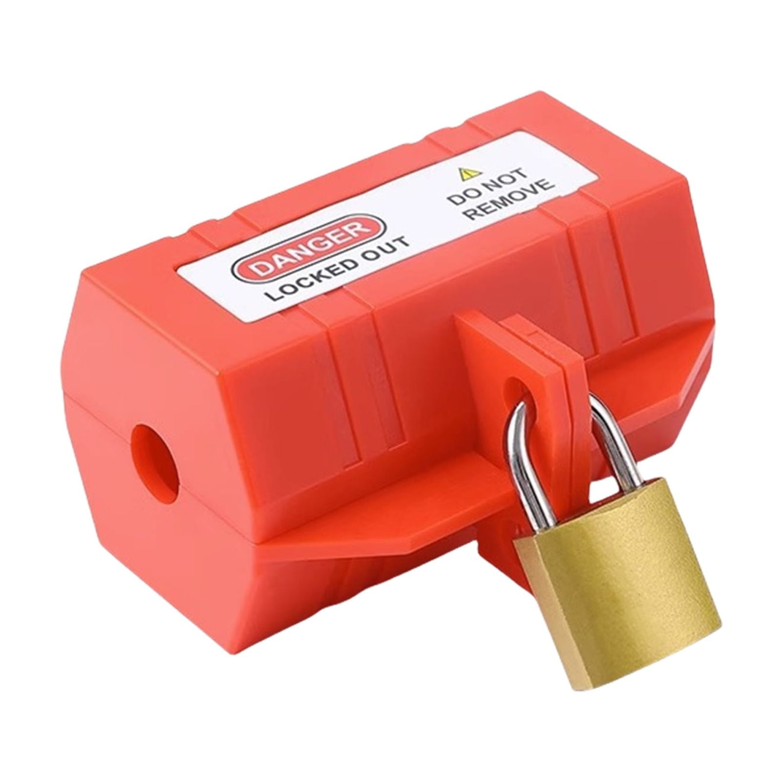 BIBABLYKE Plug Lockout Device with Locking Label Plastic Tagout Plug Power Lock Electric Plug ...