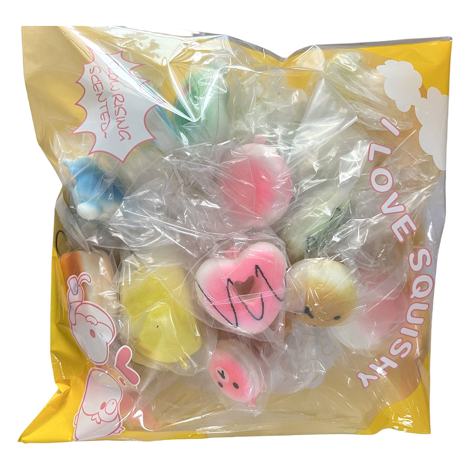 BIBABLYKE Popular Squeeze Toy PU Stretchy Fruit Stress Toy Hand Press ...