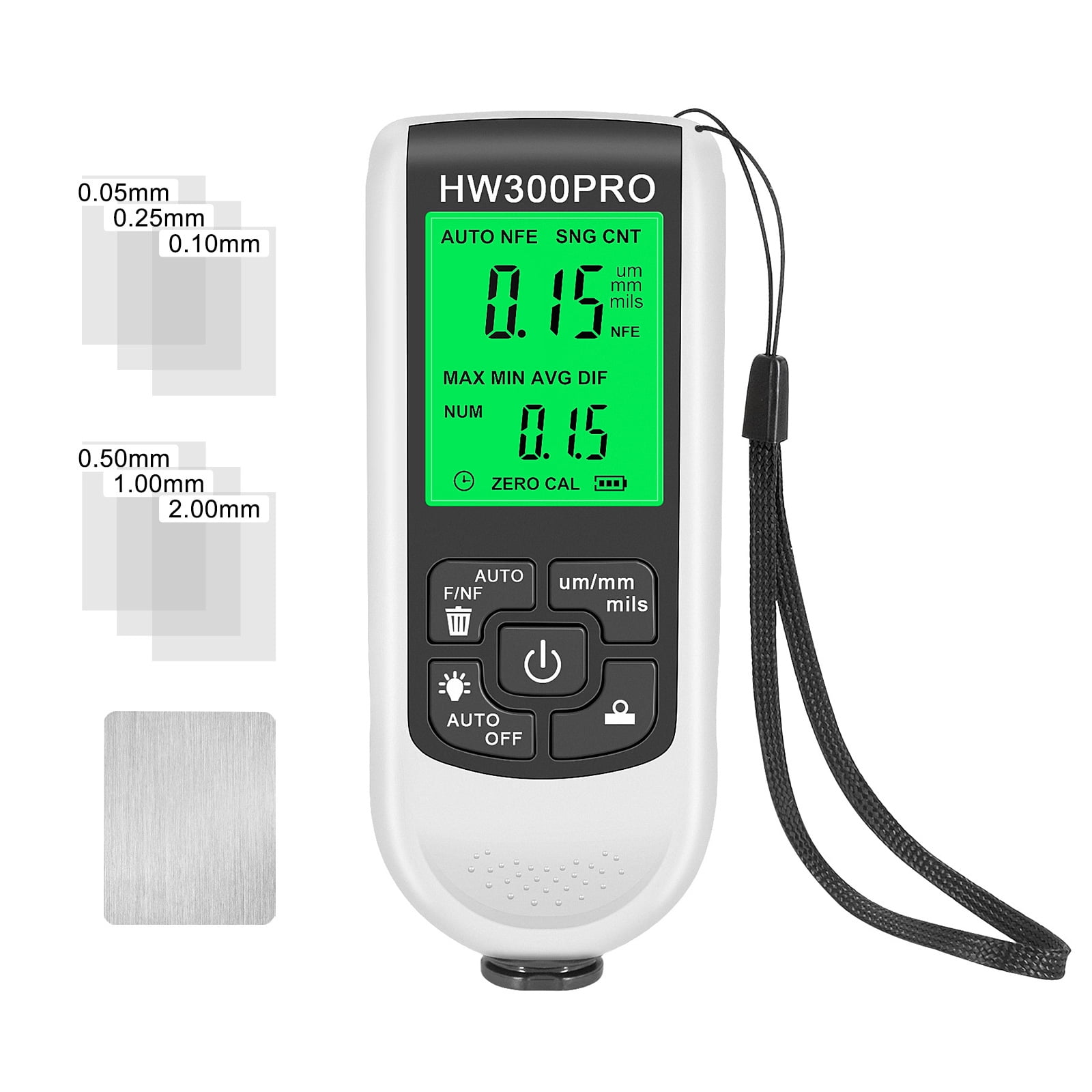 BIBABLYKE Professional Vehicle Paint Depth Meter Gauge Car Coating ...