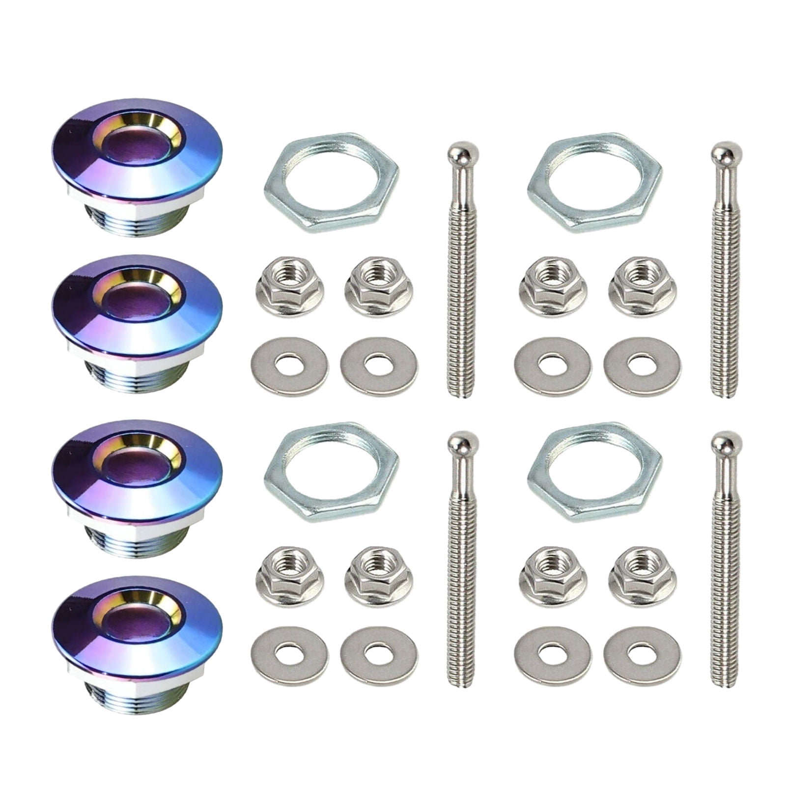 BIBABLYKE Quick Latches Hood Pins, Quick Release Lock Latches Bumper ...