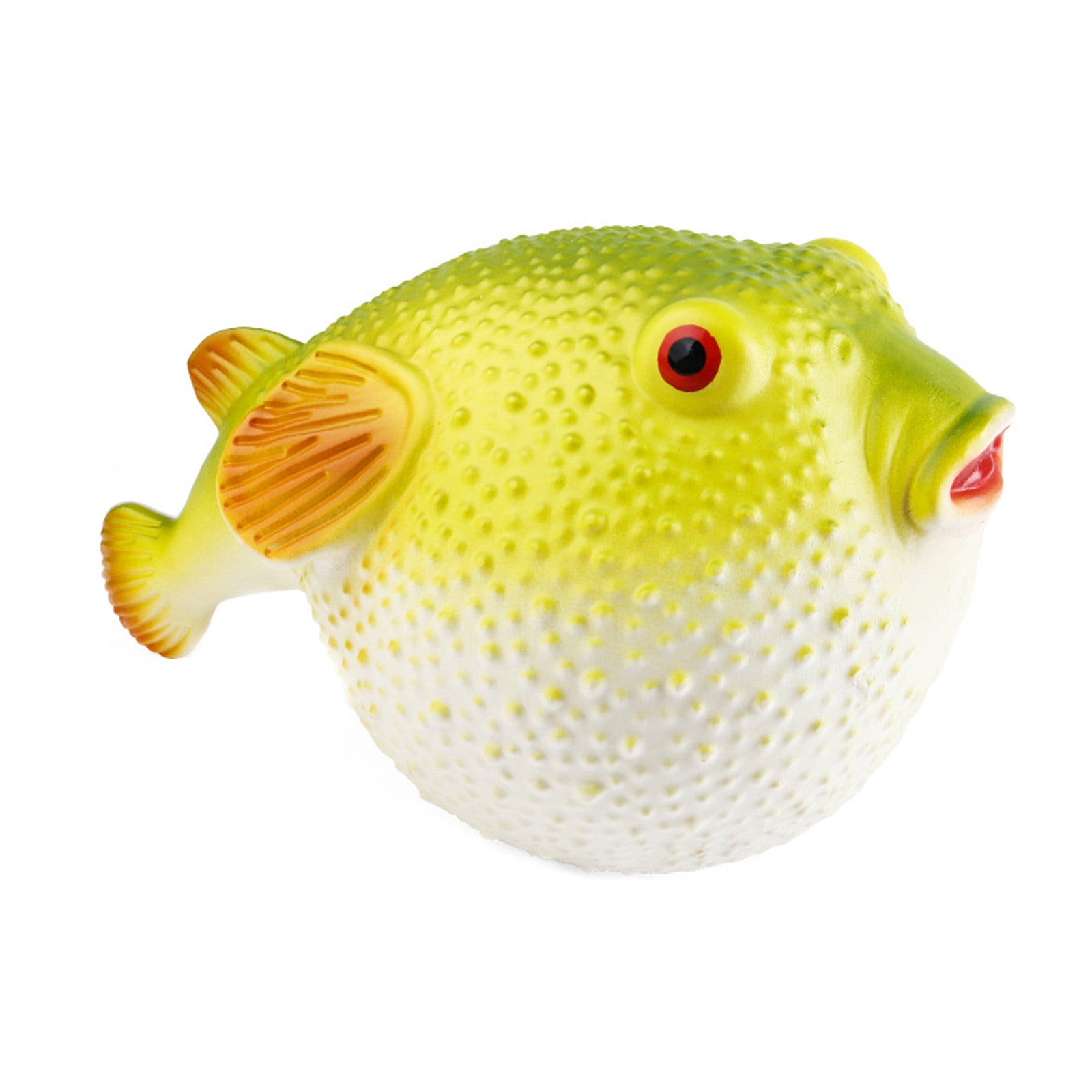 BIBABLYKE Realistic Soft Rubber Pufferfish Model Perfect Collectible ...
