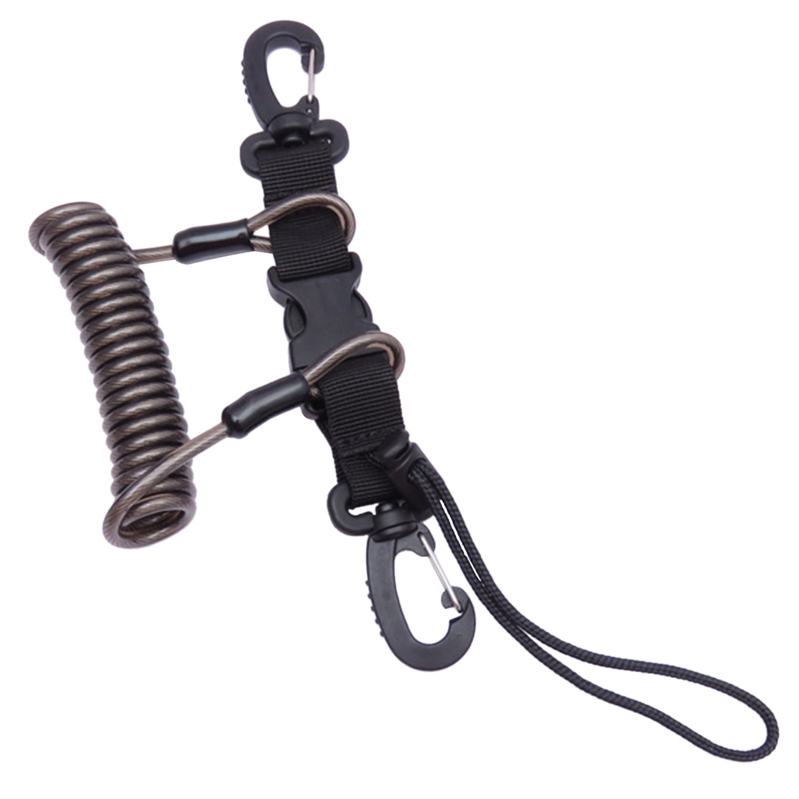 BIBABLYKE Scubas Diving Lanyard Steel Wire Spring Coiled Heavy Duty ...