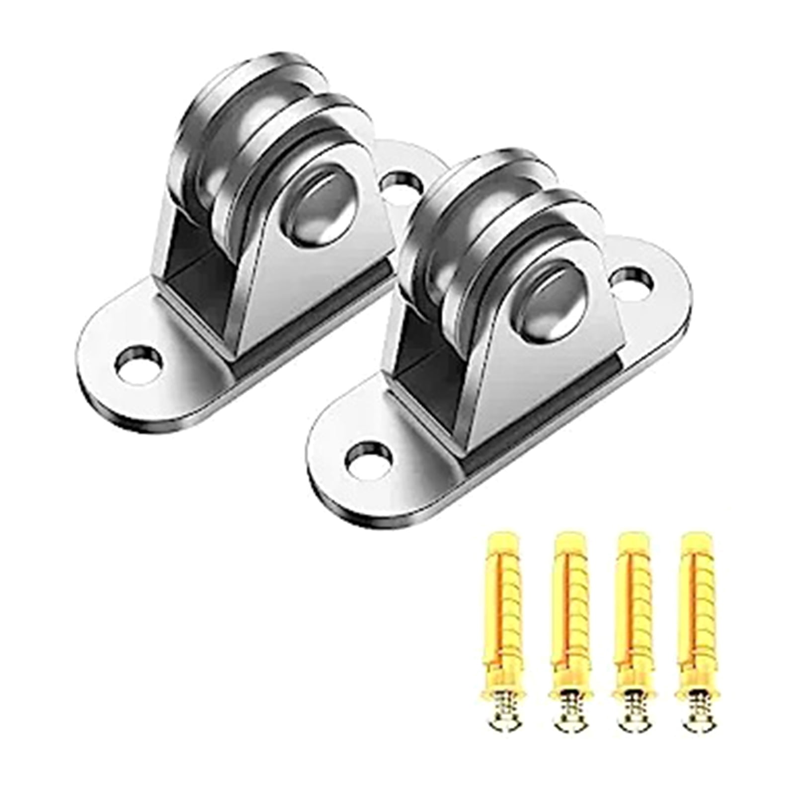 BIBABLYKE Small Pulley Block Silents Pulley Wheel Heavy Duty Fixed ...