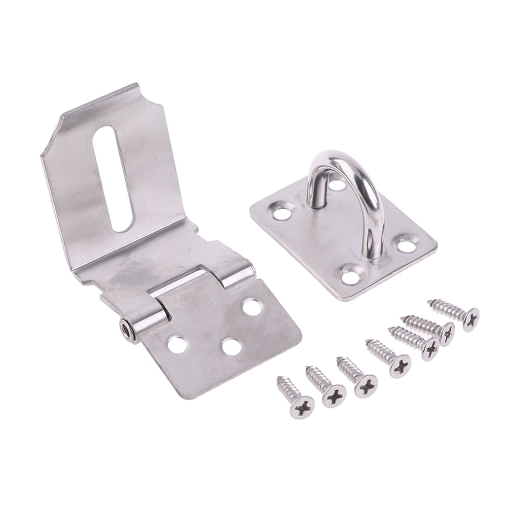 BIBABLYKE Stainless Steel Hasp Lock Anti-theft Door Clamp 90 Degree ...