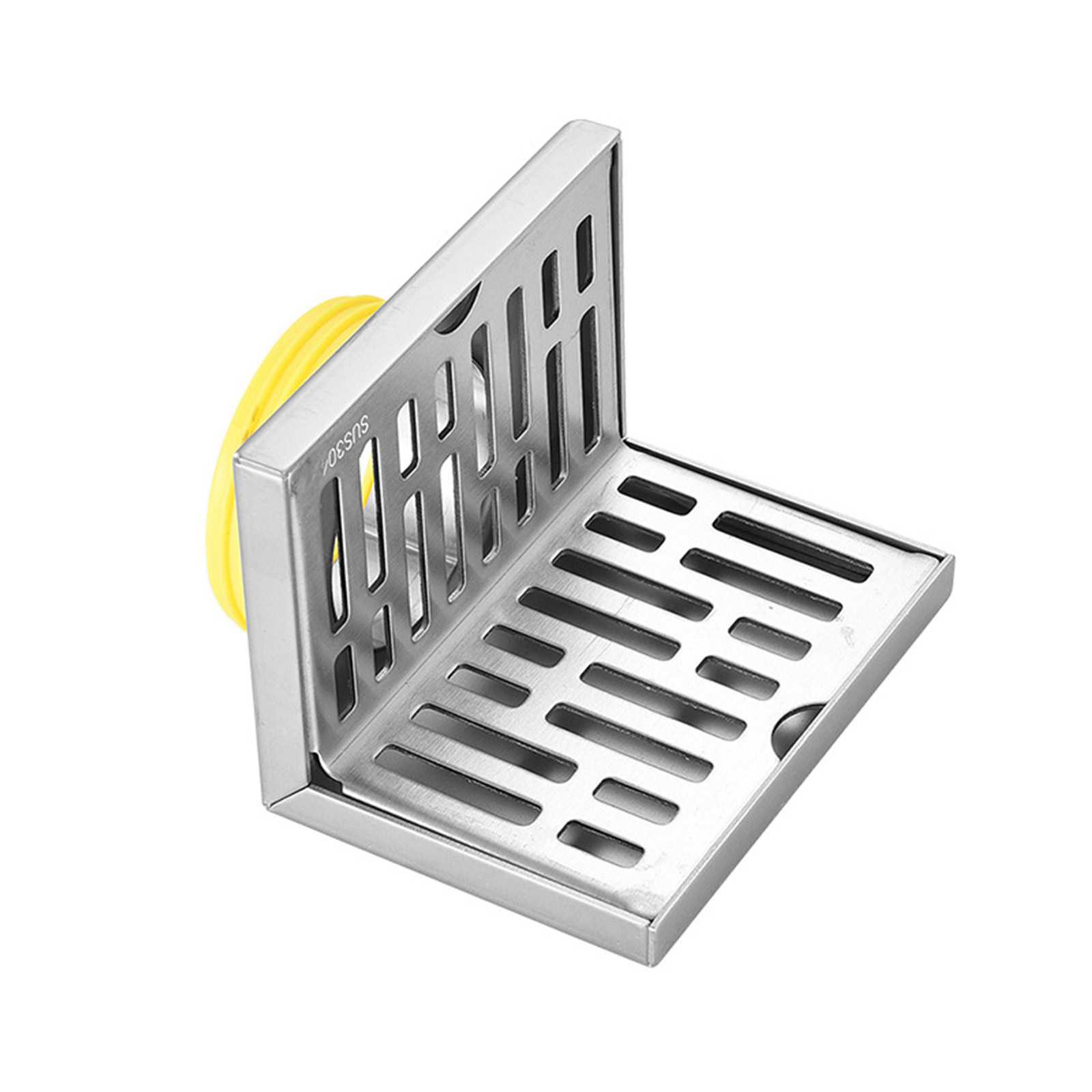 BIBABLYKE Stainless Steel Thickened Wall Floor Drain L-Shaped Floor ...