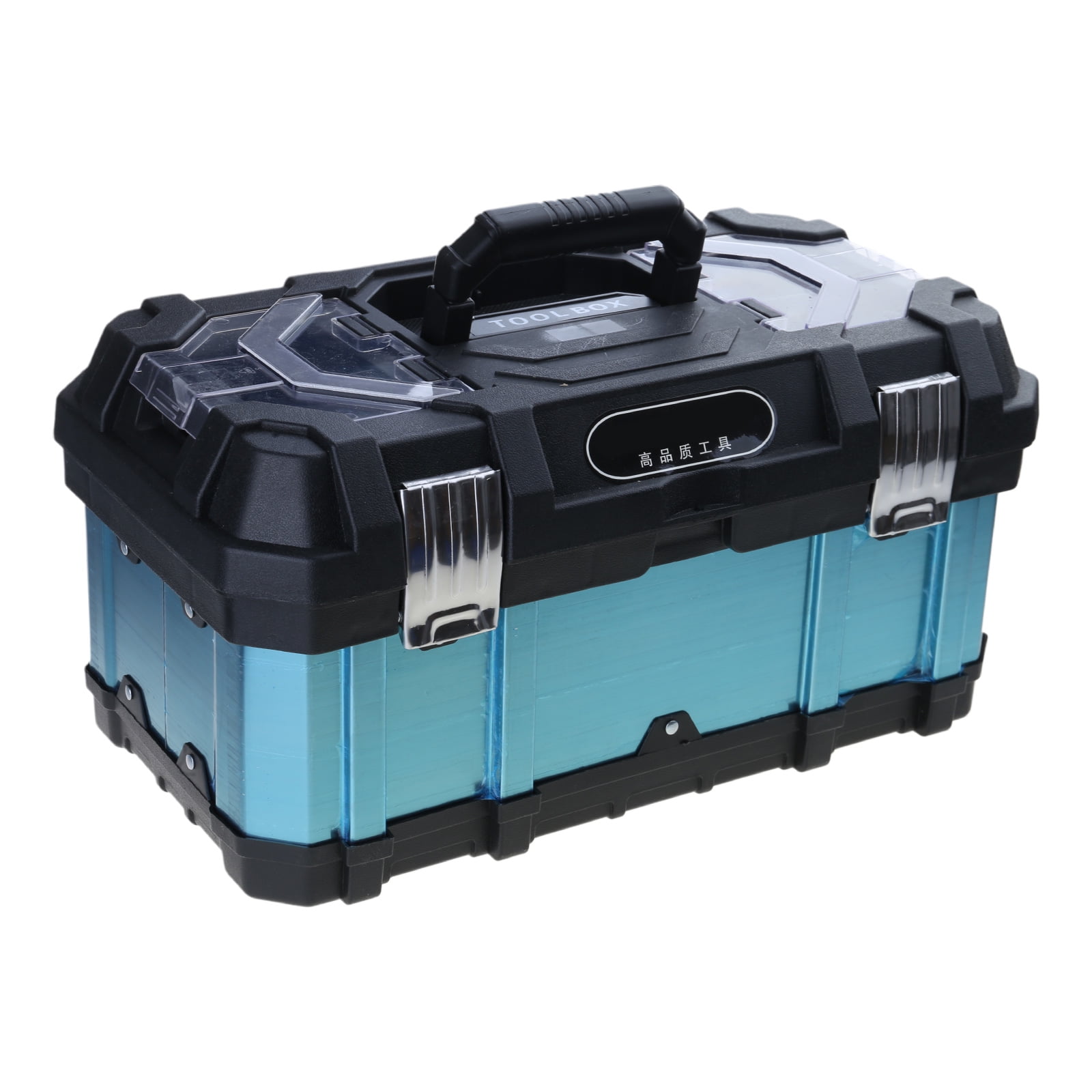 BIBABLYKE Stainless Steel Tool Box Portable Toolbox Electrician ...