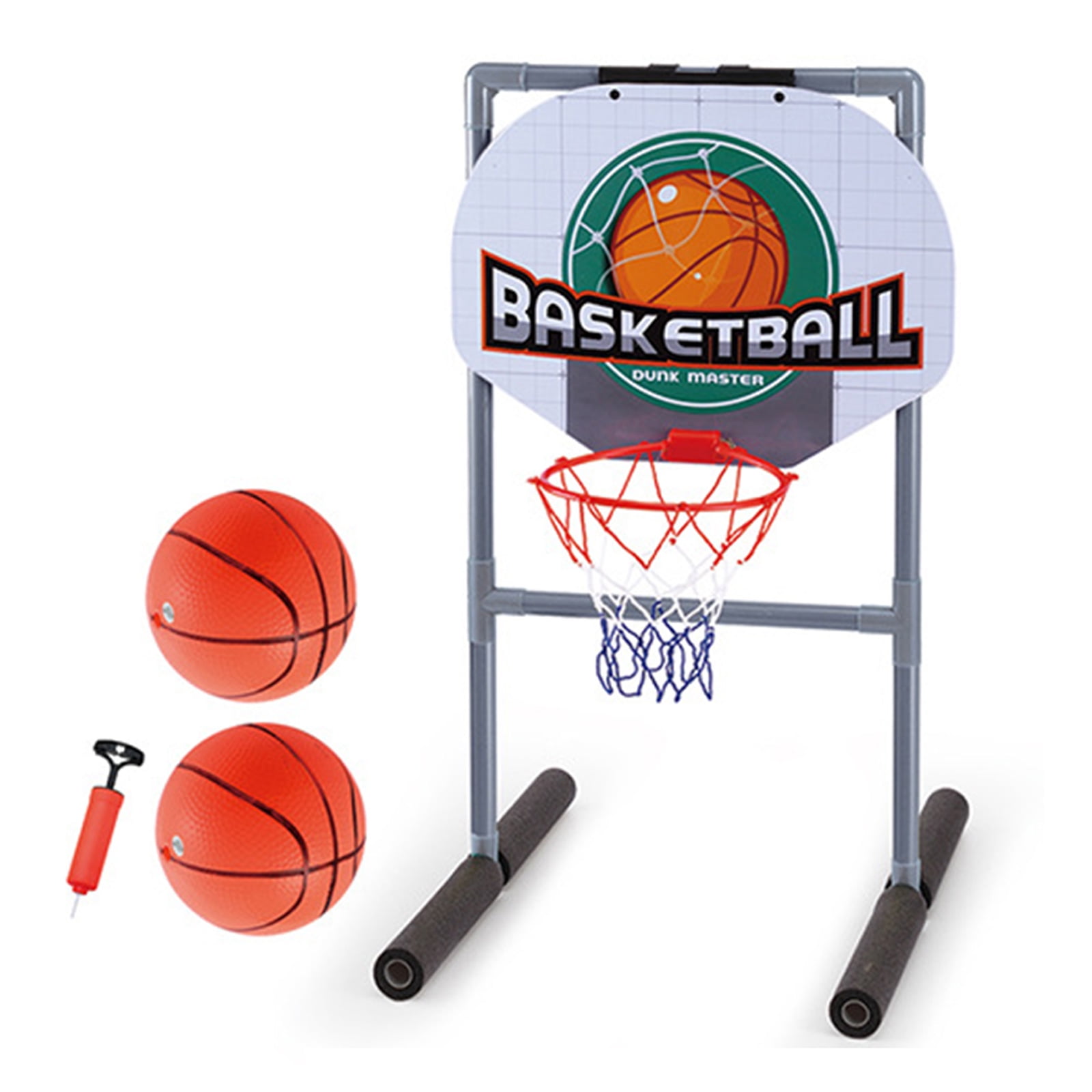 BIBABLYKE Swimming Pool Basketballs Hoop Pool Football, Outdoor ...