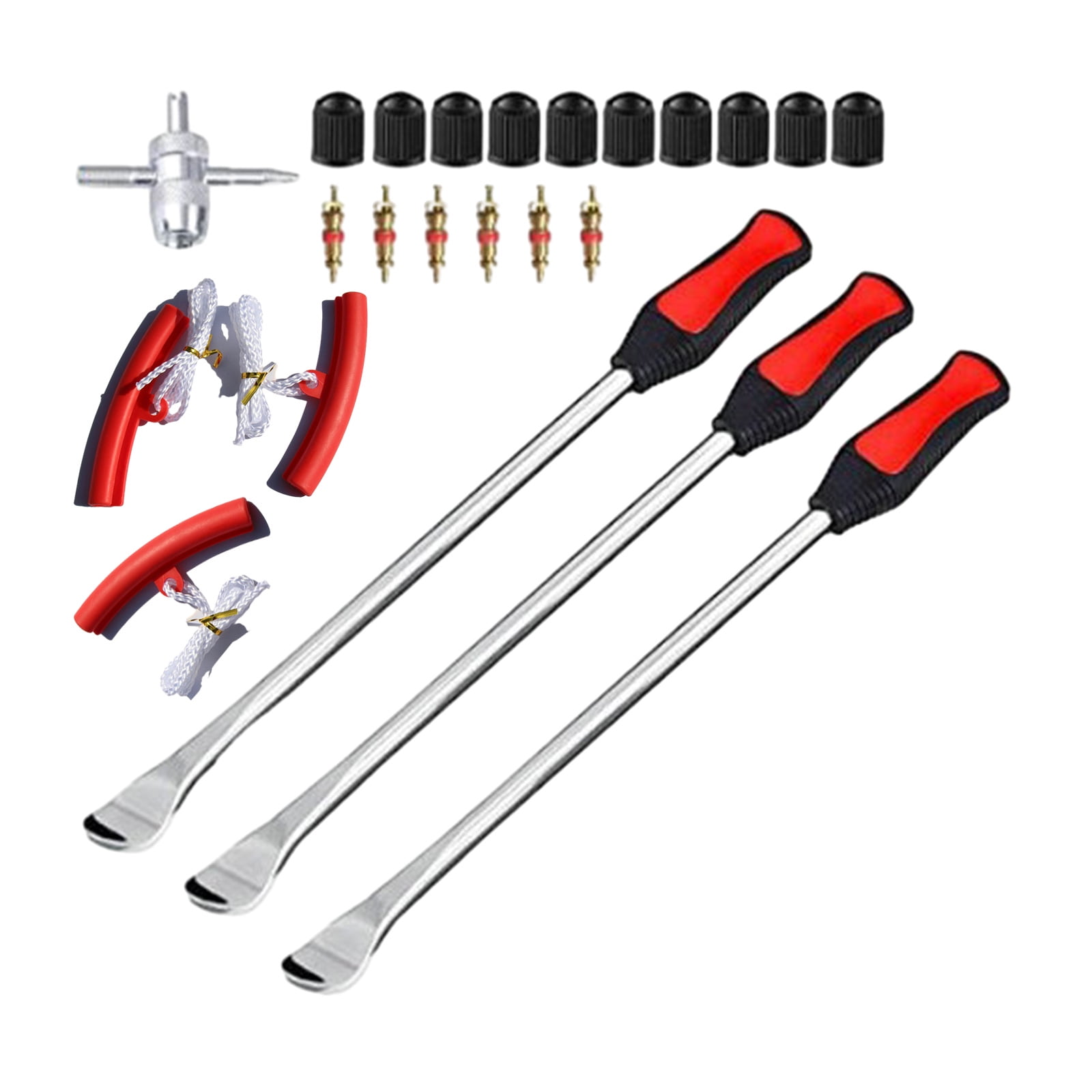 BIBABLYKE Tire Levers Spoon Set, Heavy Duty Motorcycle Bike Car Tire Irons Tool Kit, Tire ...