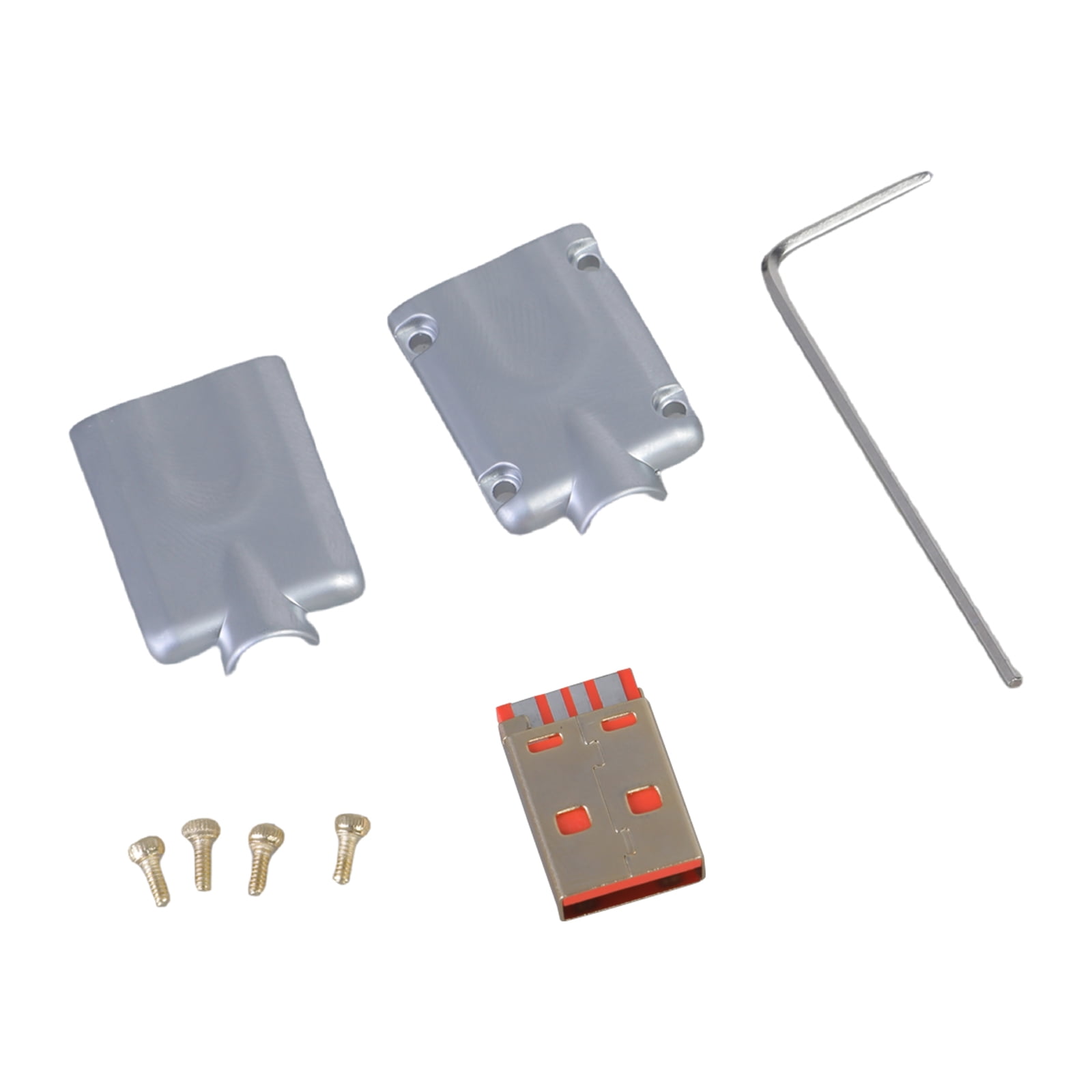 BIBABLYKE USB 2.0 4 Pin Male Port Connector Adapter Plug Socket ...