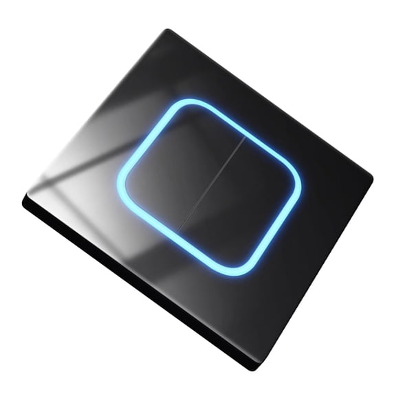 BIBABLYKE Wall Button Light Switches Tempered Glass Panel LED Switches ...
