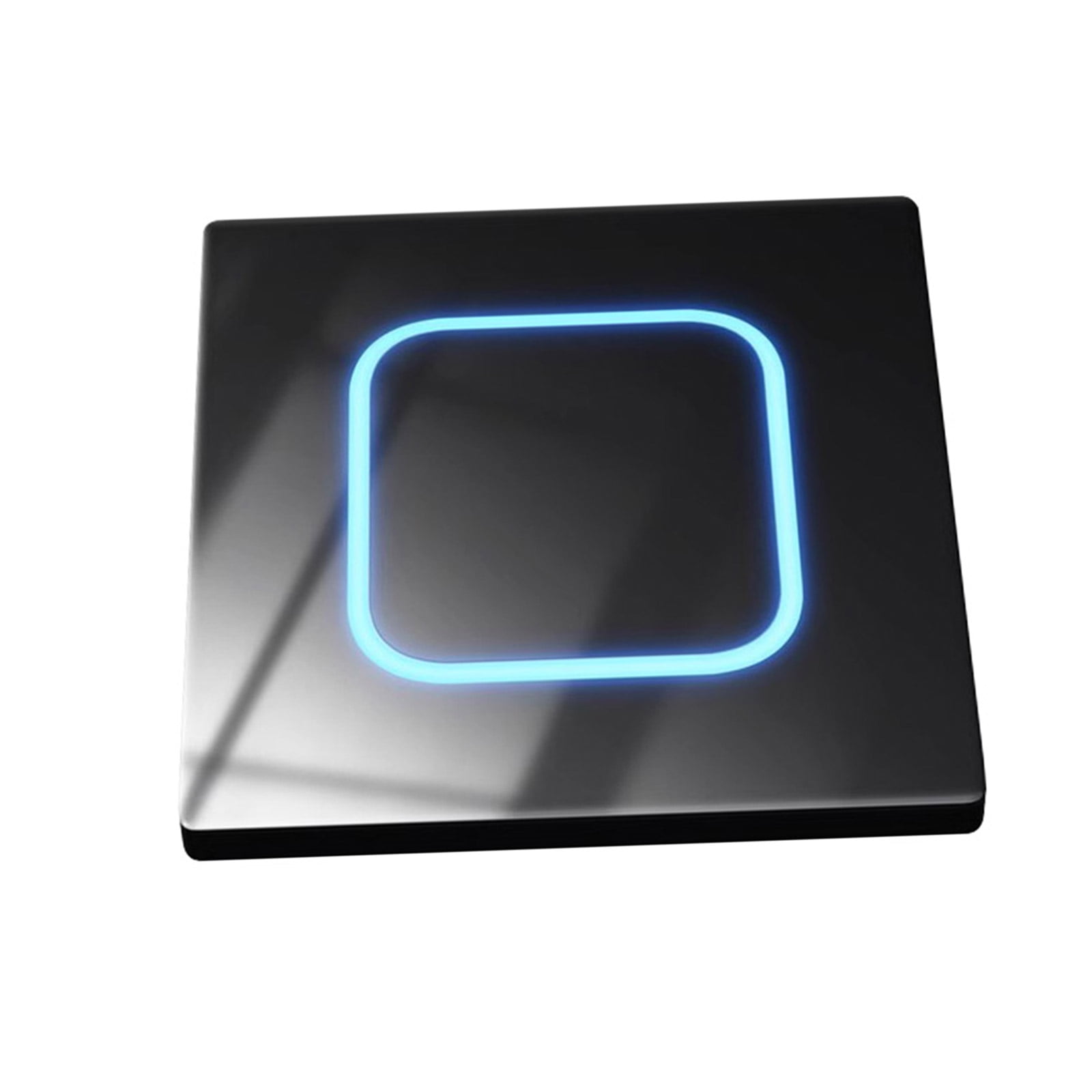 BIBABLYKE Wall Button Light Switches Tempered Glass Panel LED Switches ...