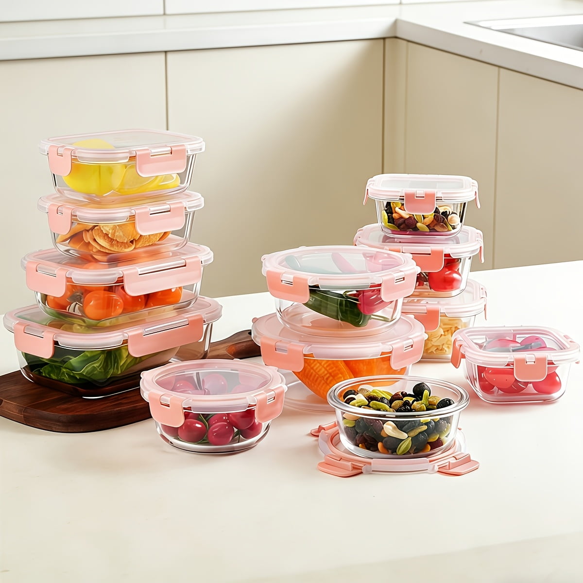 12Pcs Thickened Airtight Food Storage Containers with Lids Leak Proof ...