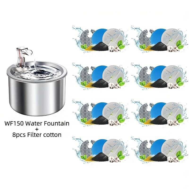 BIBEARBIBEAR 0.93GAL Large Pet Water Fountain 0.79GAL 2-in-1 Pet Water ...