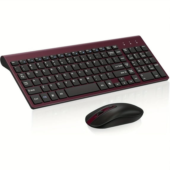 BIBEARBIBEAR Wireless Keyboard and Mouse Combo, Compact Full Size ...