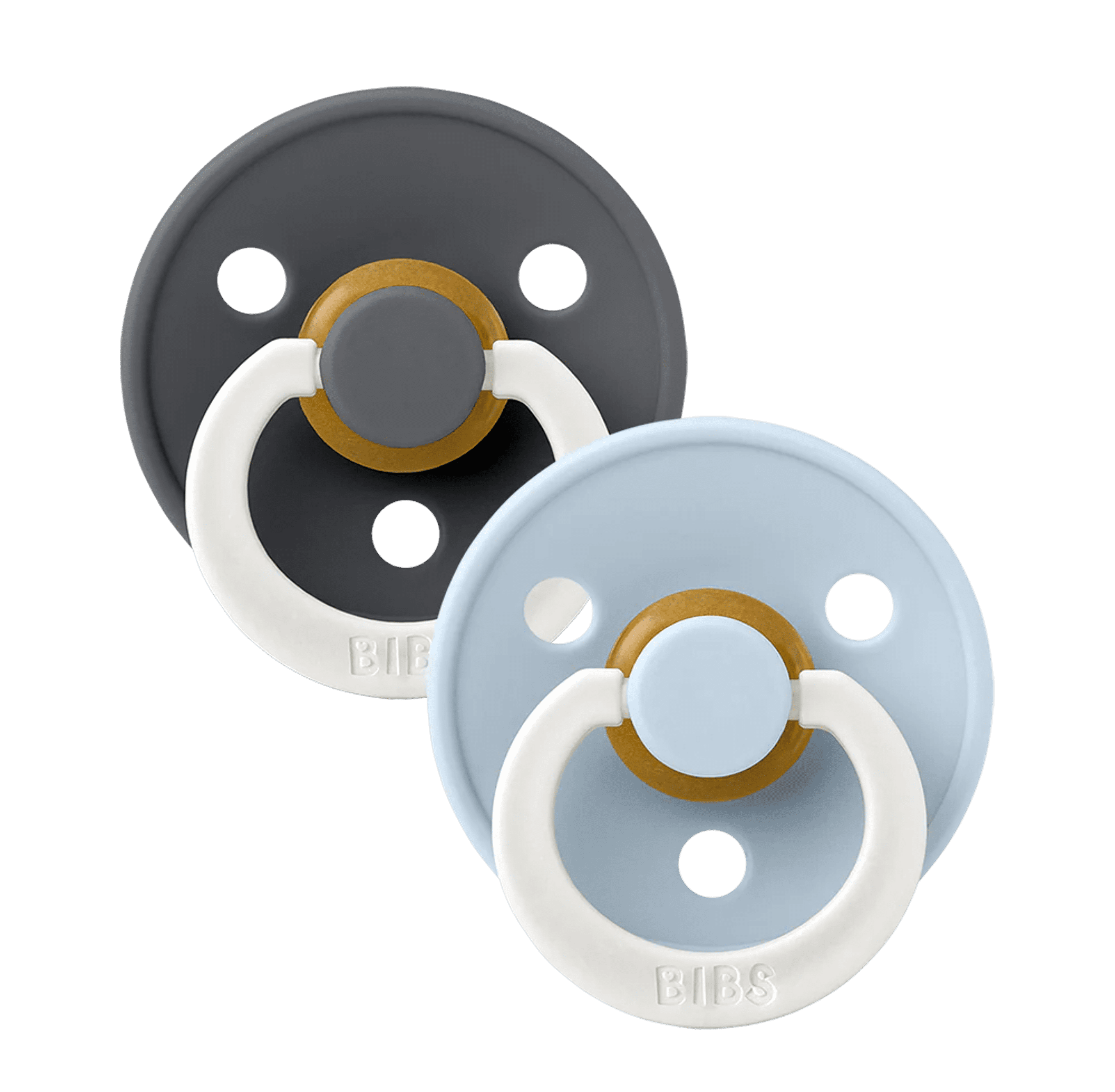 BIBS Colour Glow in The Dark Latex Pacifier Size 1, 0,6 Months, Iron ...