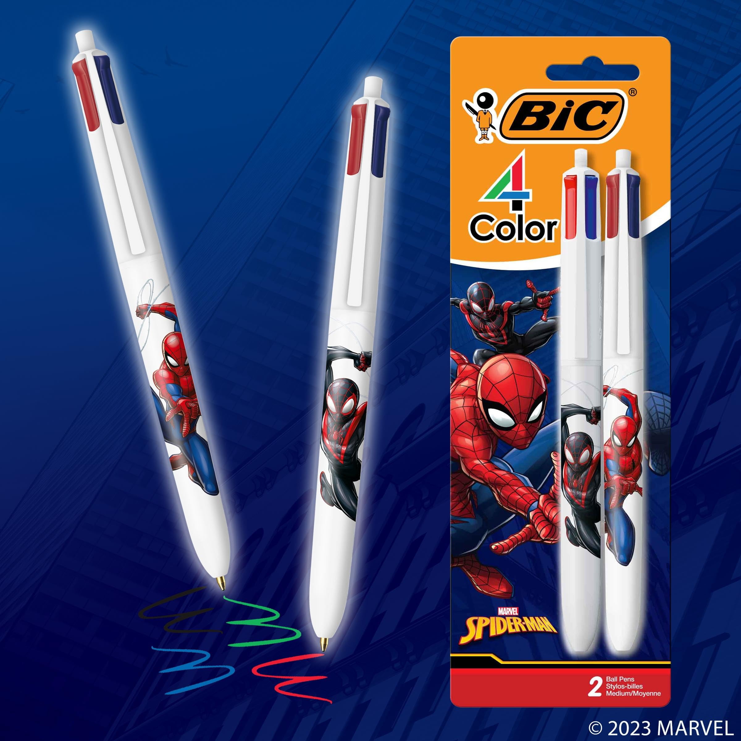 BIC 4-Color Marvel's Spider-Man Miles Morales Edition Retractable Ball ...