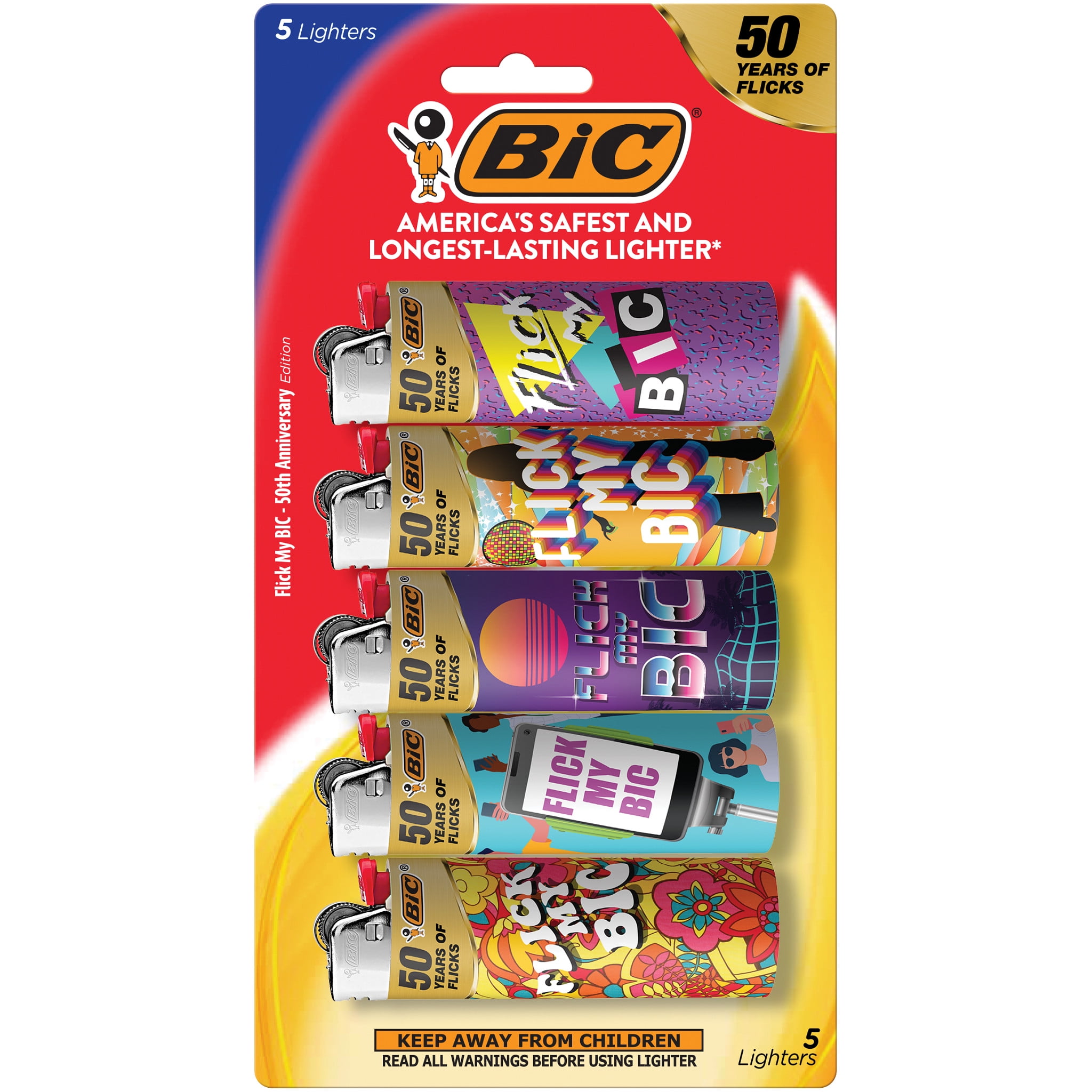 BIC 5kK Flick My BIC Pocket Lighter - Walmart.com