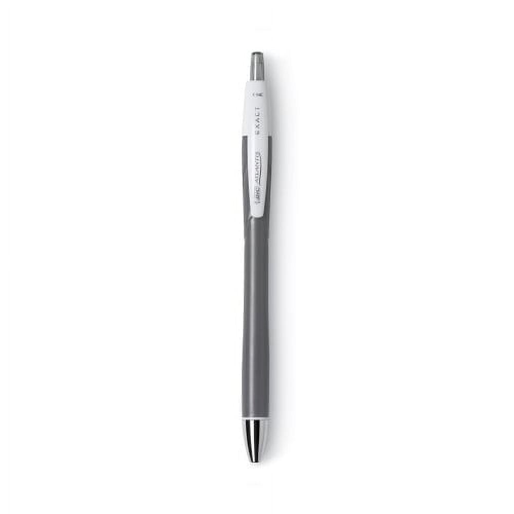 BIC Atlantis Exact Retractable Ballpoint Pen, 0.7mm, Black Ink/Barrel ...