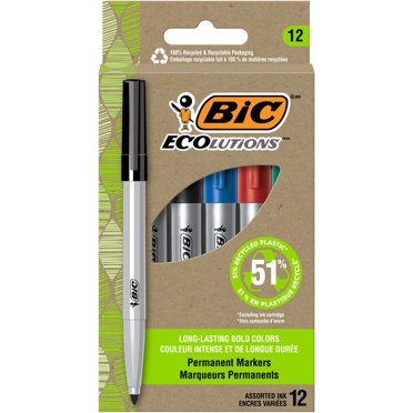 BIC Intensity Permanent Marker Pen, .5mm, Fine, Blue, Dozen - Walmart.com