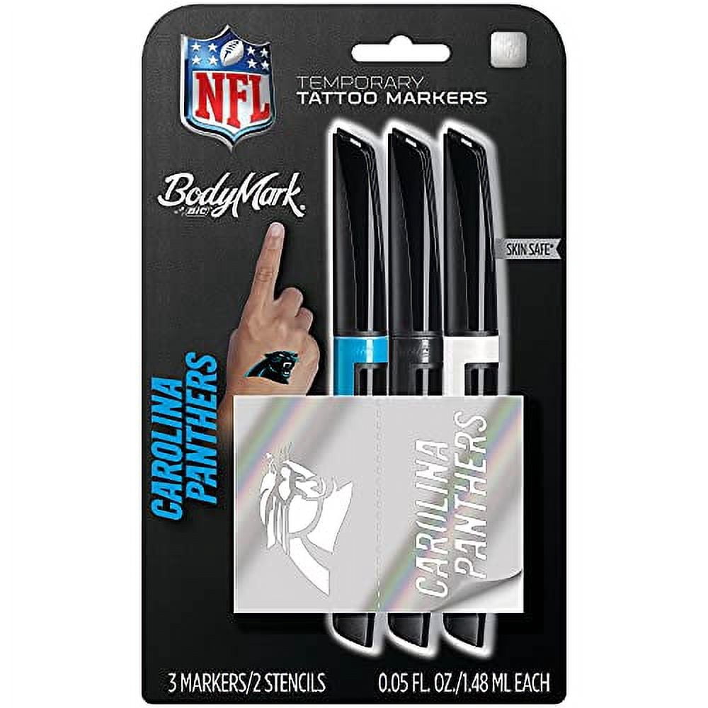 BIC BodyMark, Temporary Tattoo Marker, NFL Series, Carolina Panthers ...
