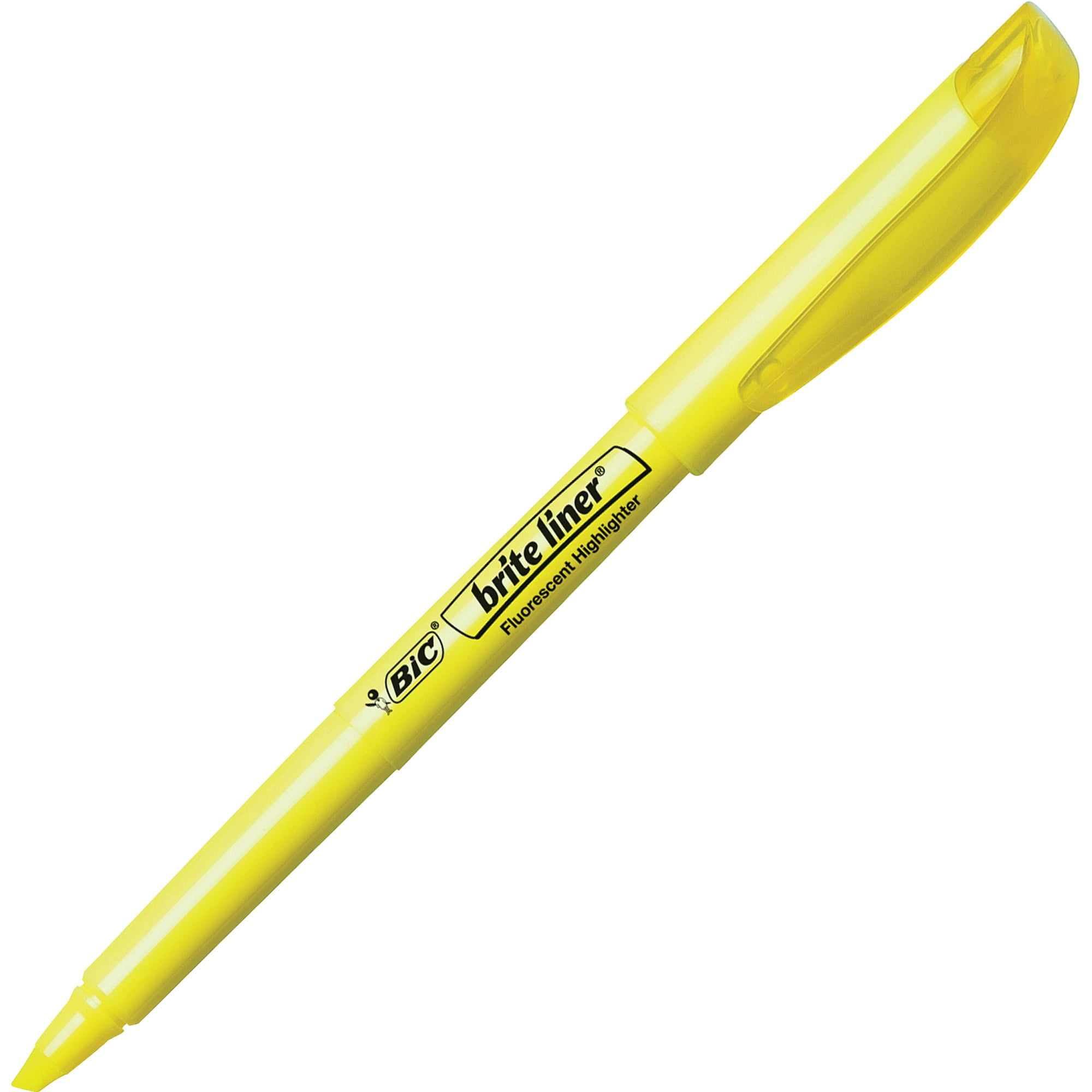 BIC Brite Liner Highlighter, Chisel Tip, Yellow, 1-Dozen - Walmart.com