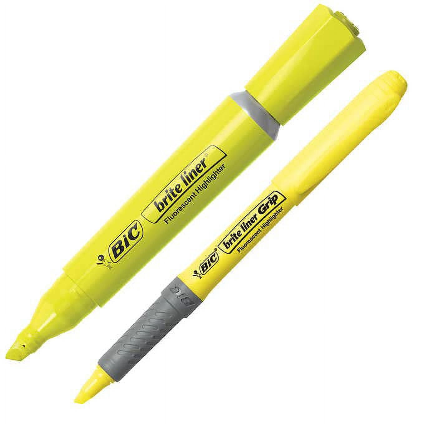 BIC Brite Liner Highlighter Combo Pack, Fluorescent Yellow, 24 ct ...