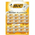 BIC Chrome Platinum Double Edge Safety Razor Shaving Blades, 100 Count ...