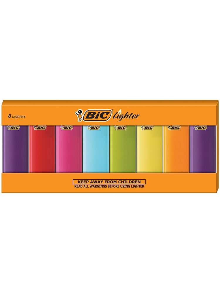 BIC Classic Electronic Series Lighters, Assorted Colors, Multipack of 8 ...