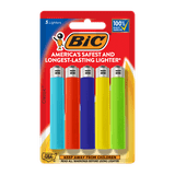 BIC Lighters Pack of 5 Maxi Pocket Assorted Colors Long-Lasting ...