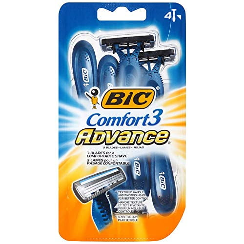 BIC Comfort 3 Advance Men's Disposable Razor, (Pack of 6) - Walmart.com