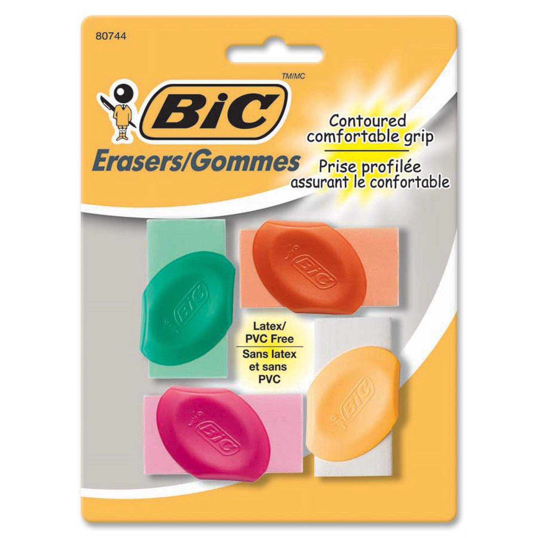 BIC Contoured Comfortable Grip Erasers - Walmart.com