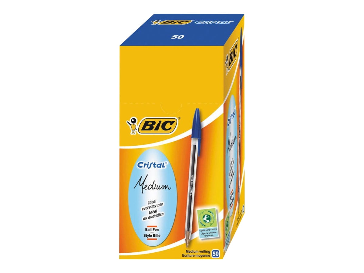 BIC Cristal Medium - Ballpoint pen - blue - 1 mm - medium (pack of 50 ...