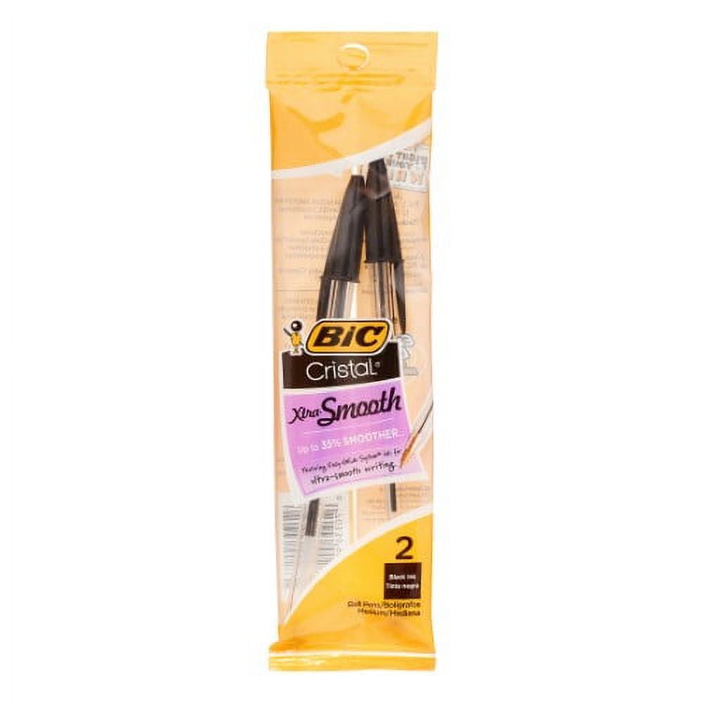 Bic Cristal Xtra Smooth Ball Pens Medium Point (1.0mm) Black (Pack of ...