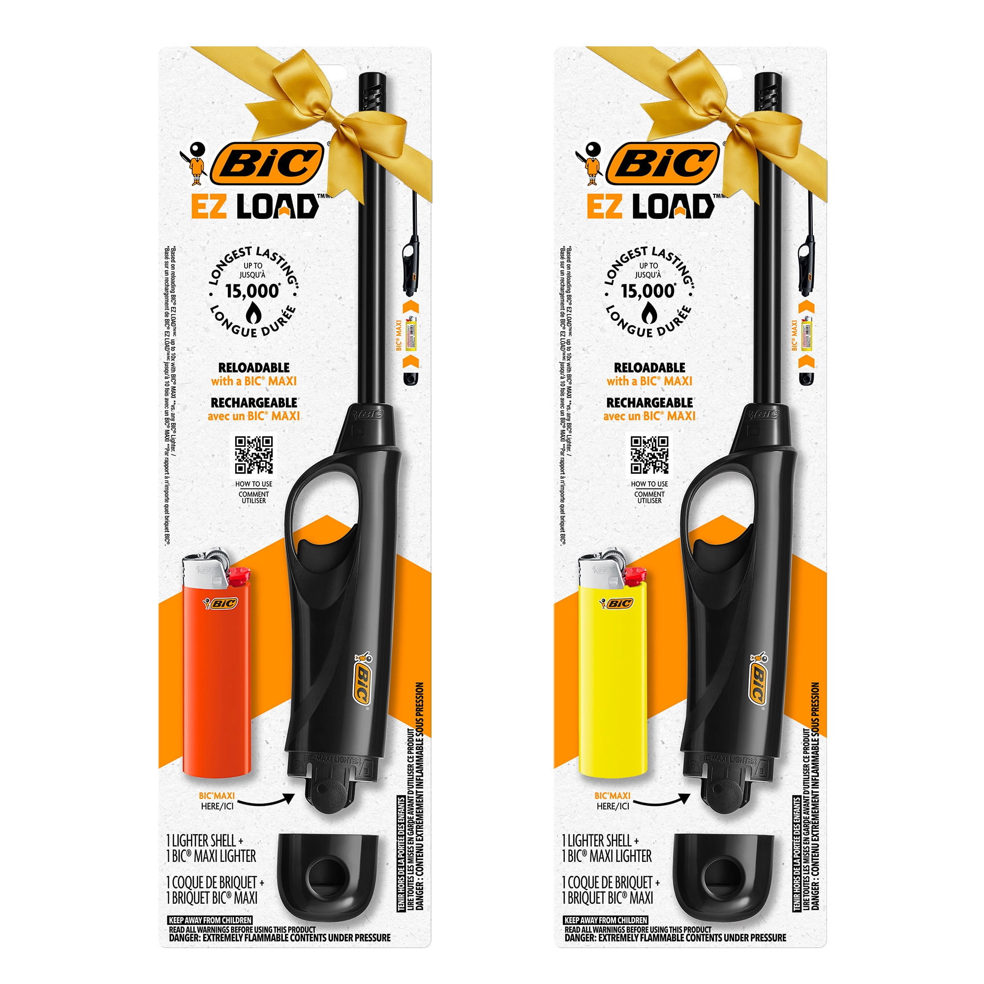 BIC EZ LOAD Lighter, Reloadable Multi Purpose Lighter, 2-Pack - Walmart ...