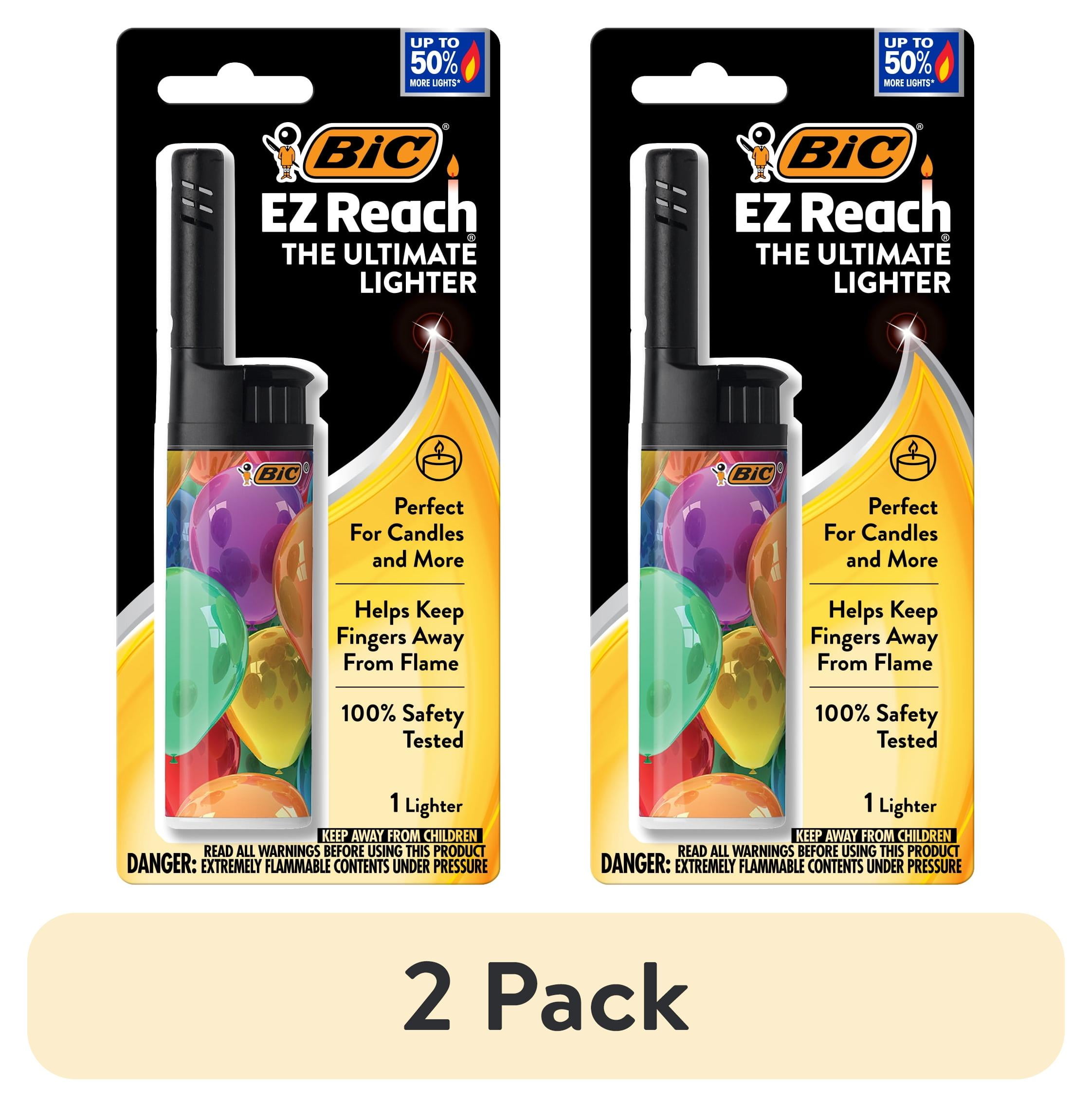 (2 pack) BIC EZ Reach Candle Lighter, Assorted Favorites Designs, 1 ...