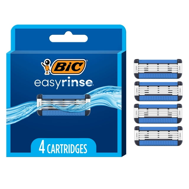 BIC EasyRinse Anti-Clogging Men's Razor Refills, Razor Cartridges with ...