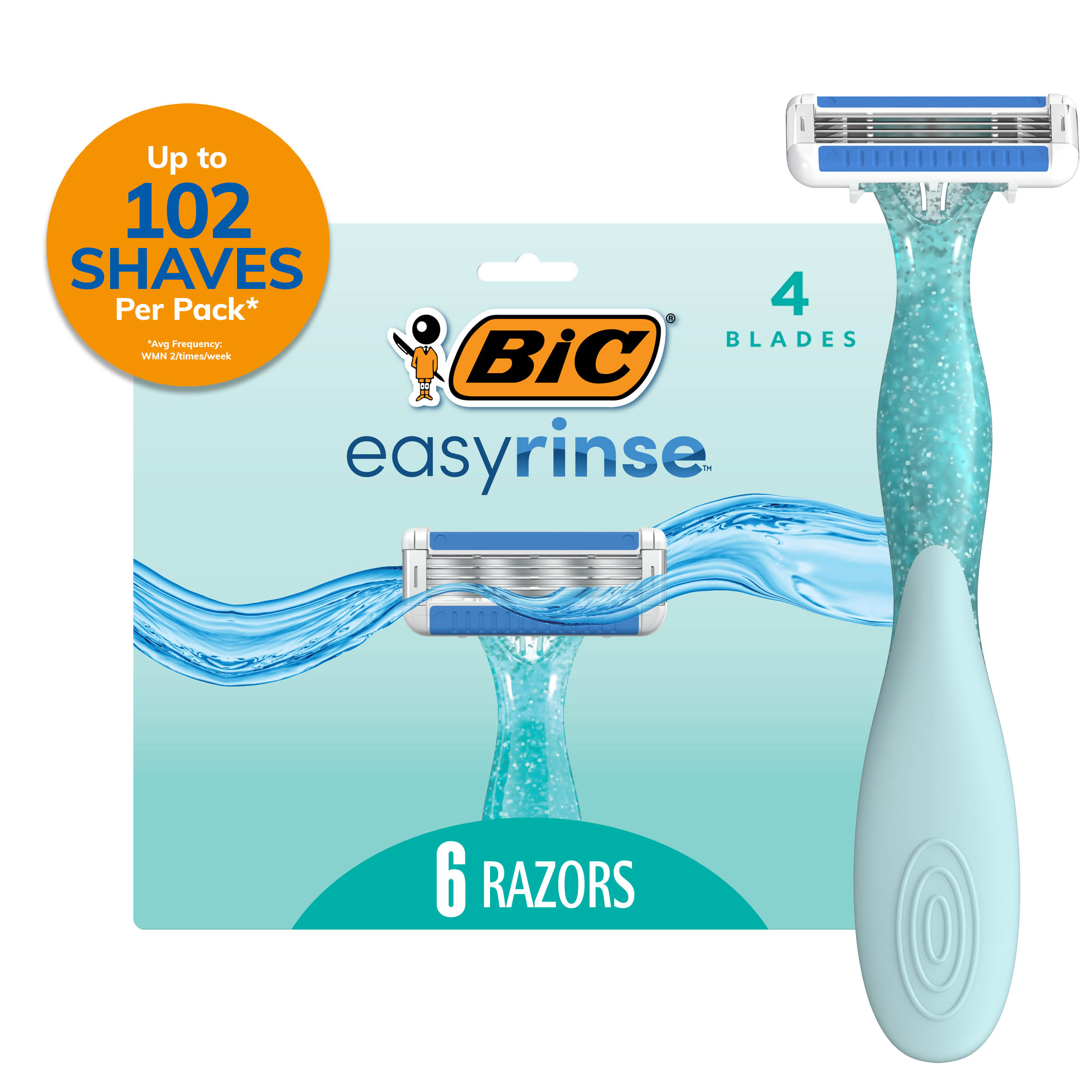 Pure Silk Contour 6 Premium Disposable Razor, 3 Count - Walmart.com