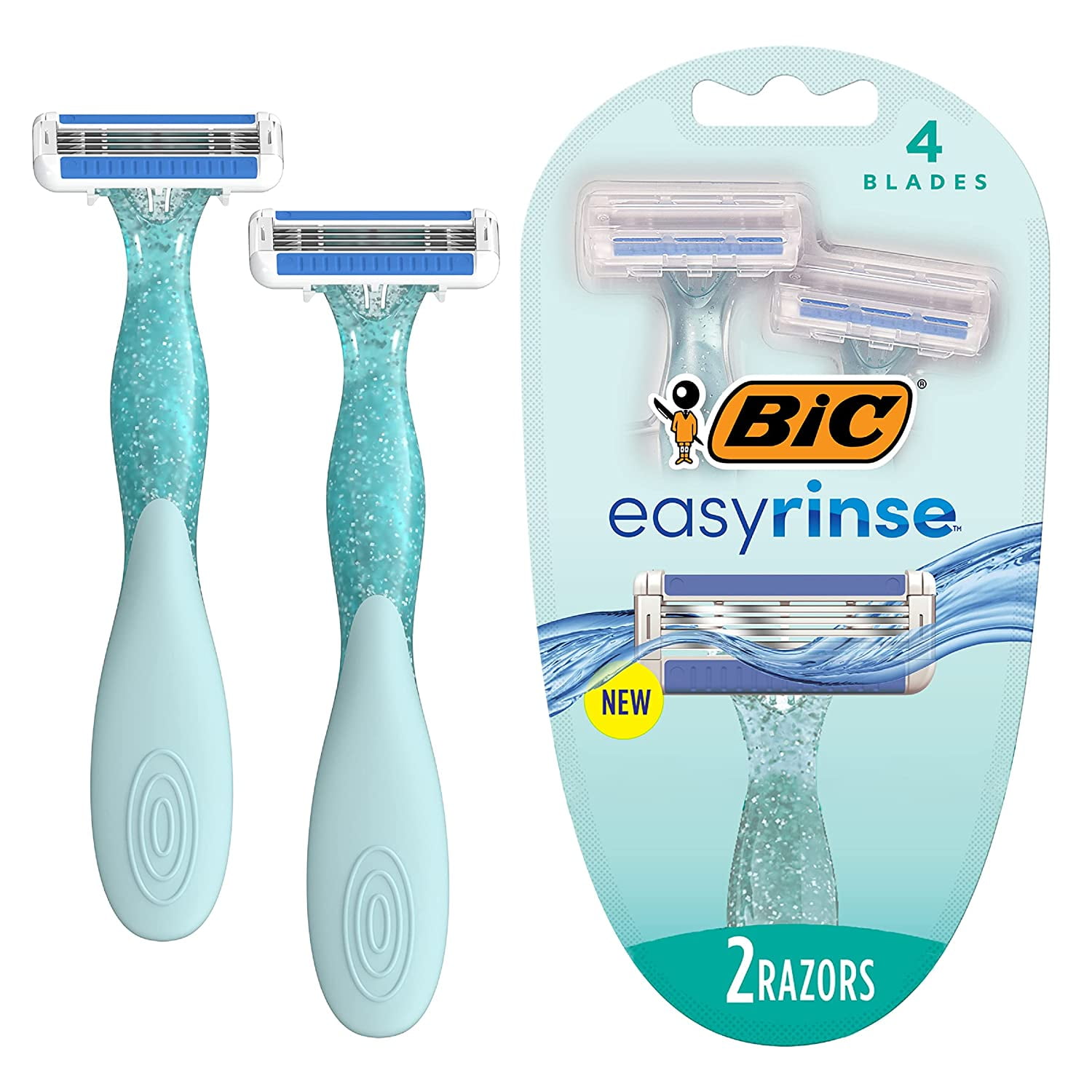 BIC EasyRinse Anti-Clogging Women's Disposable Razors for a Smoother ...