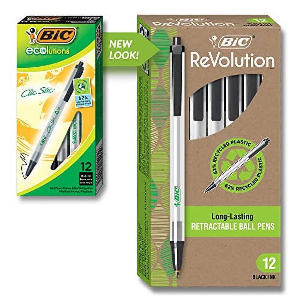 BIC Ecolutions Clic Stic .. Retractable Ballpoint Pen, Medium .. Point ... BIC Ecolutions Clic Stic .. Retractable Ballpoint Pen, Medium .. Point ...