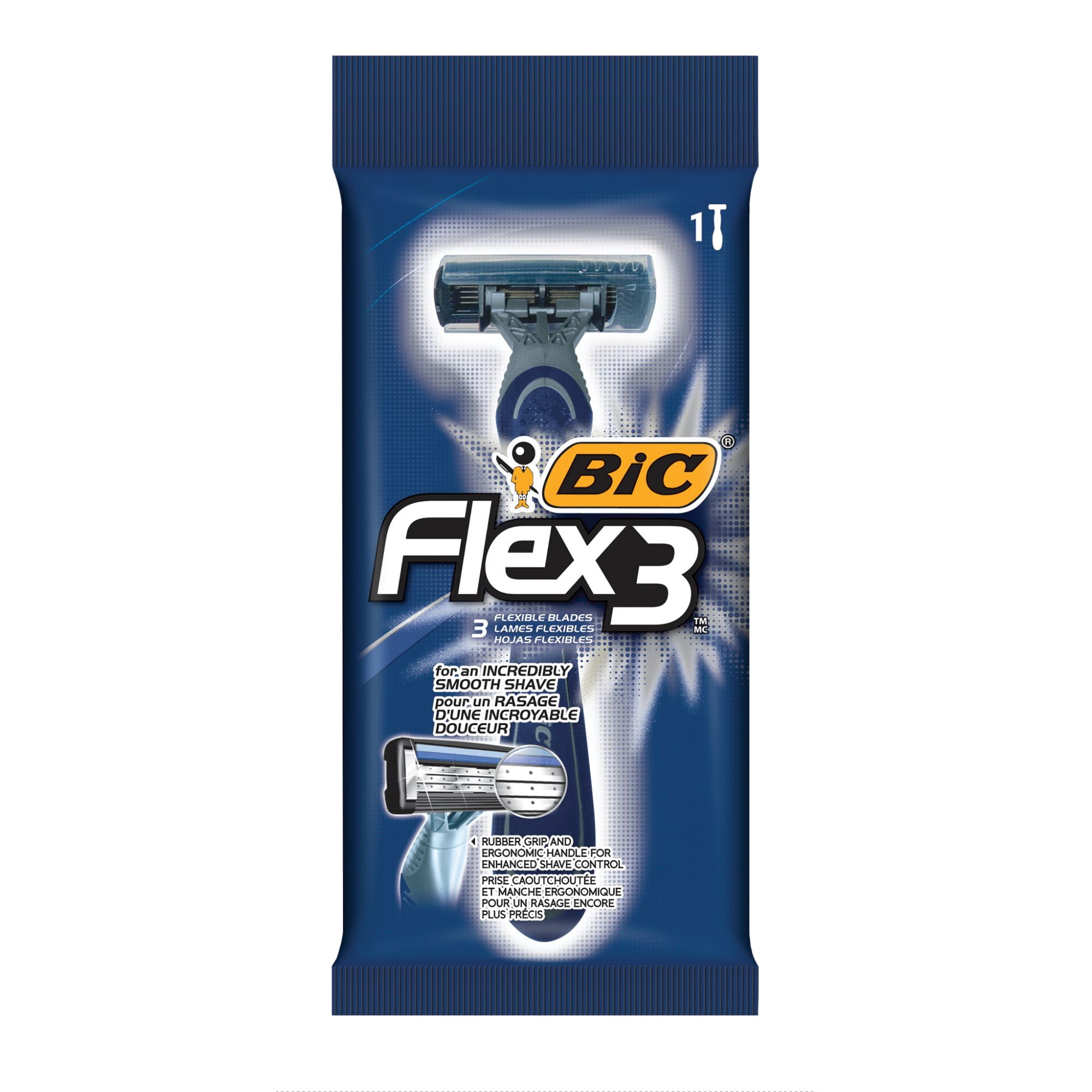 BIC® Flex 3™ Disposable Razor, Blue, 1 Pack - Walmart.com