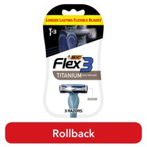 BIC Flex 3 Disposable Razor, 8 Pack, Blue, with Pivoting Head and ...