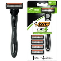 BIC Flex 5 Refillable Razors for Men, Long-Lasting, 5-Blades, 1 Handle ...